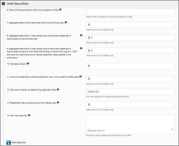 SEC.gov | EDGAR Filing Fee Modernization: Topics of Frequent Inquiry